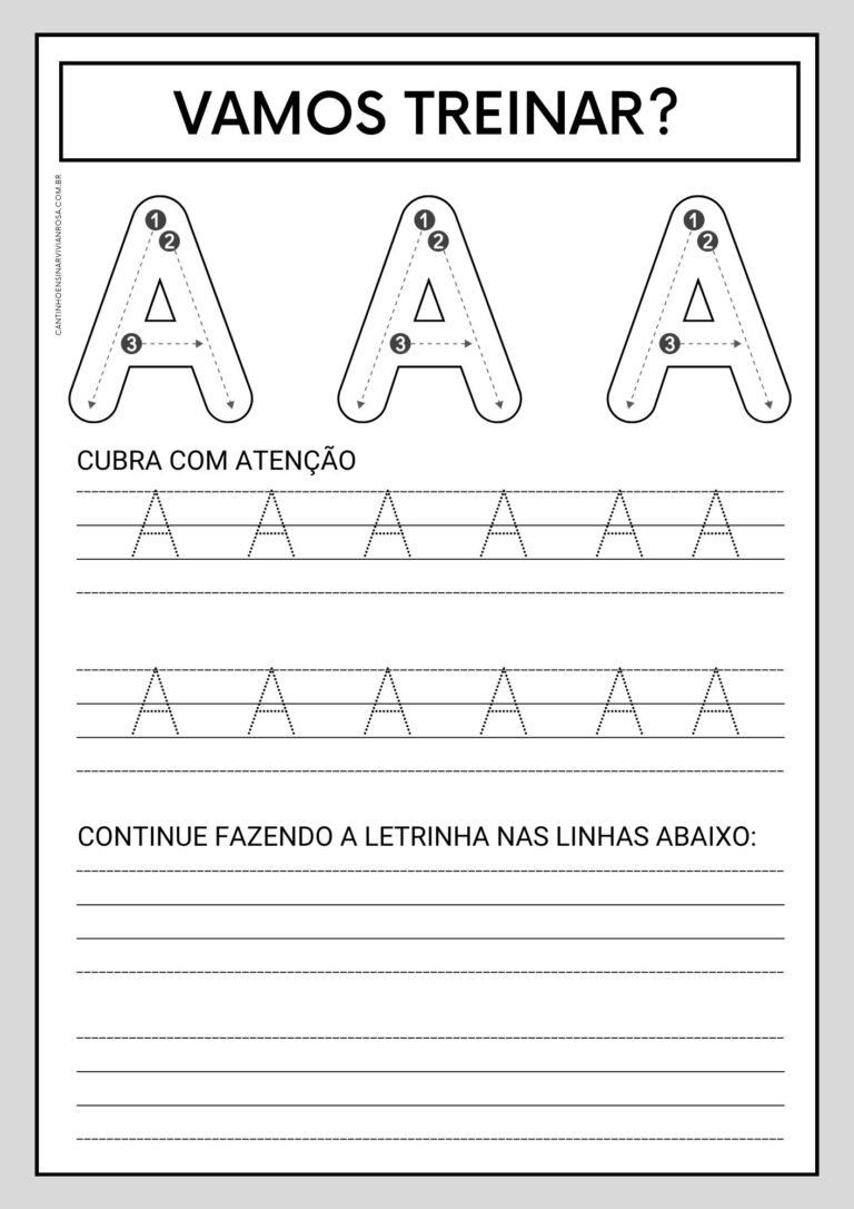 Treinando as Letras do Alfabeto - Cantinho Ensinar Treinando as Letras do Alfabeto - Cantinho Ensinar